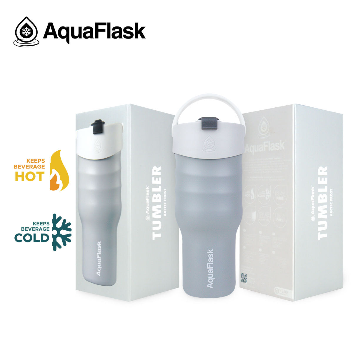 Aqua Flask Tumbler – Vacuum Insulated Stainless Steel Travel Cup 887ml ...